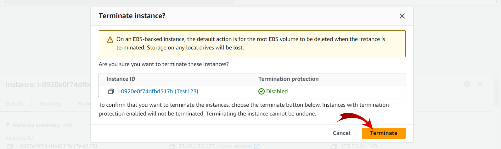 Complete Guide: Safely Terminating Your AWS EC2 Instance - Rushi Infotech Complete Guide: Safely Terminating Your AWS EC2 Instance - Rushi Infotech